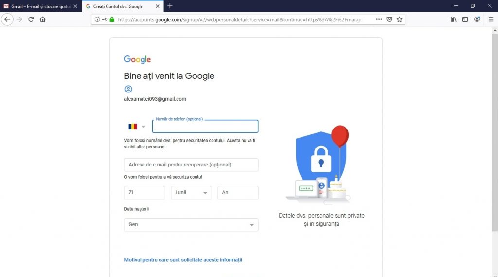 Cum sa faci un Gmail - cont Google